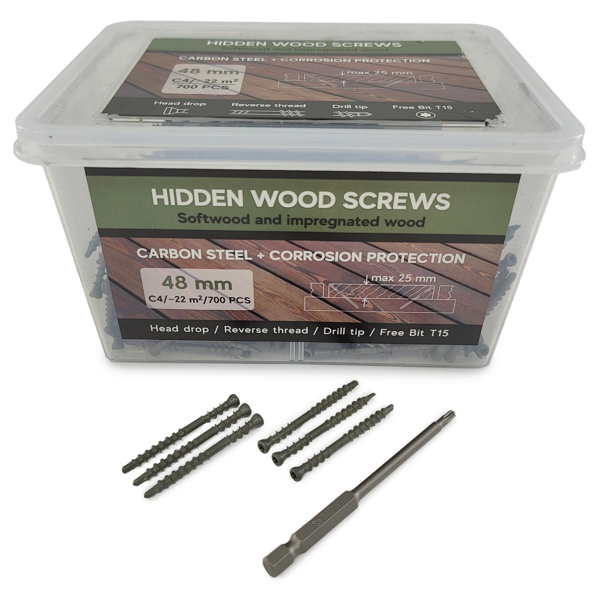 Саморезы Finka Hidden Deck Screws C4 48 mm (700 шт) – купить в Finka