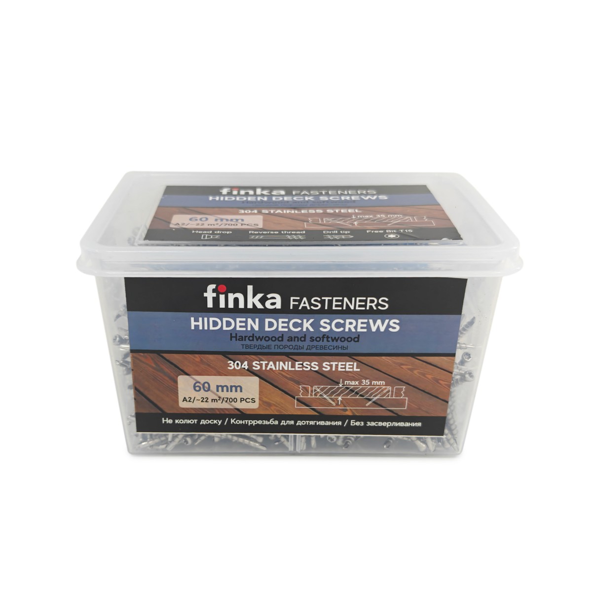 Саморезы Finka Hidden Deck Screws A2 60 mm (700 шт) – купить в Finka